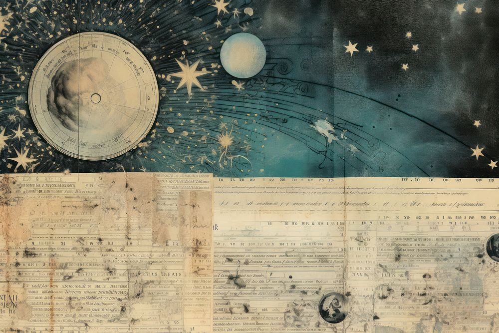 Astrology illustration border space backgrounds | Free Photo ...