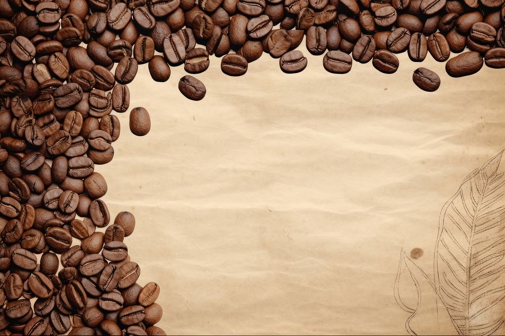 Coffe beans border backgrounds coffee | Premium Photo Illustration ...