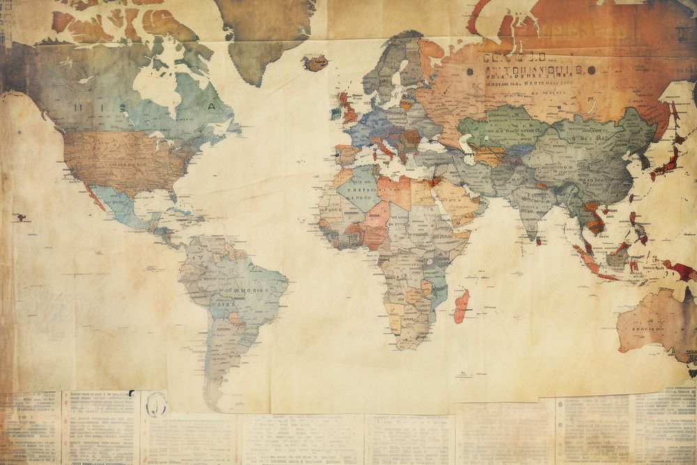 World map border backgrounds paper | Premium Photo Illustration - rawpixel