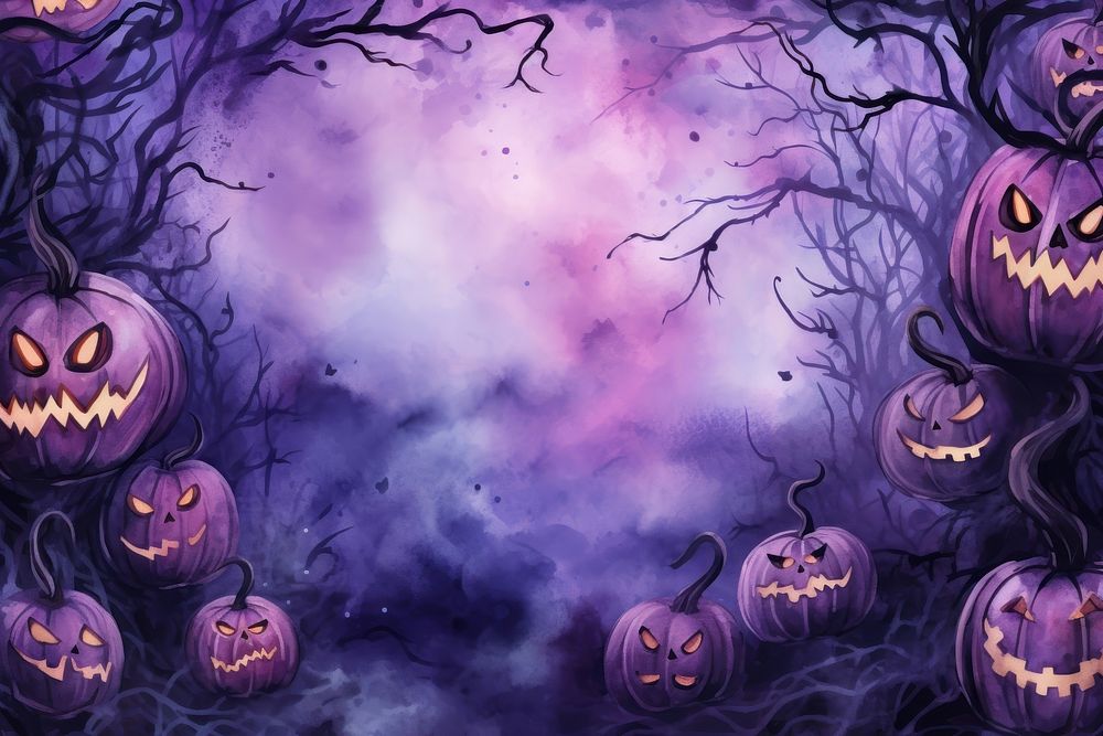 Halloween themed wallpaper halloween purple | Free Photo Illustration ...