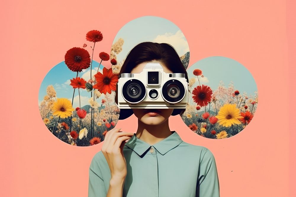 Collage Retro dreamy photographer camera | Free Photo Illustration ...