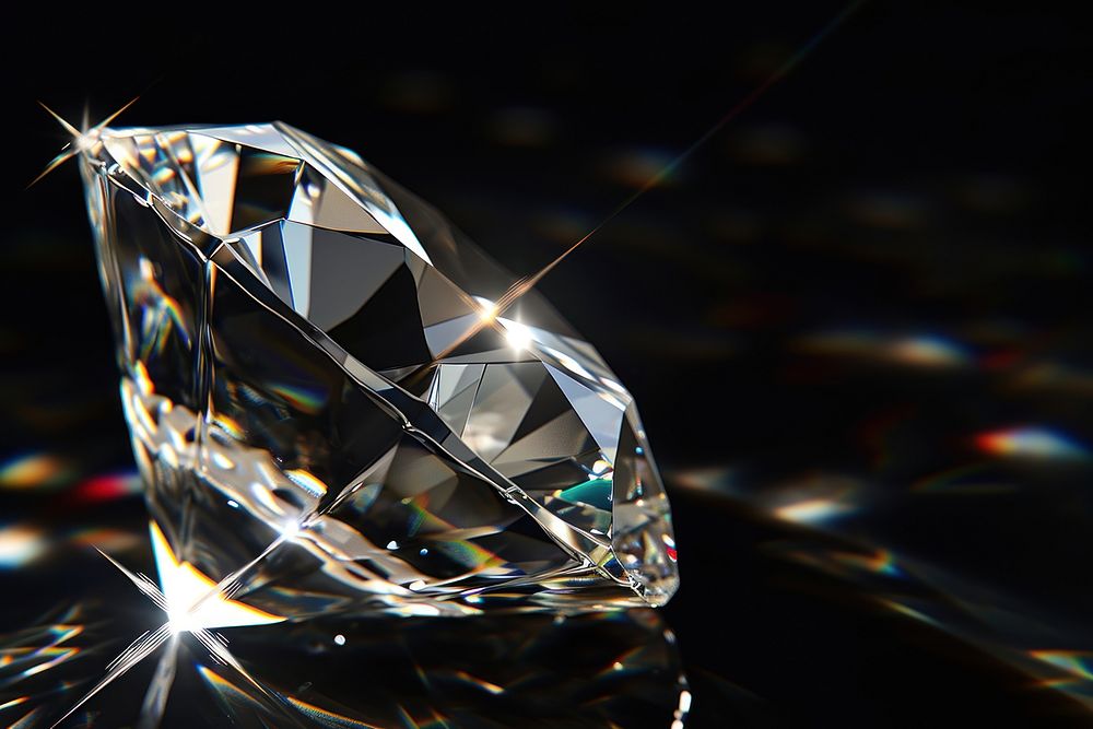 Transparent Diamond sunlight reflections diamond | Premium Photo - rawpixel