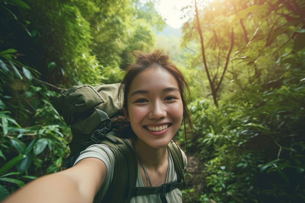 Nature selfie adventure portrait. | Premium Photo - rawpixel