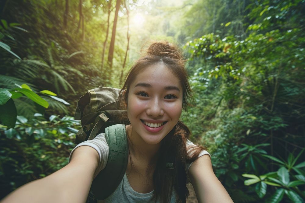 Nature selfie adventure portrait. | Premium Photo - rawpixel