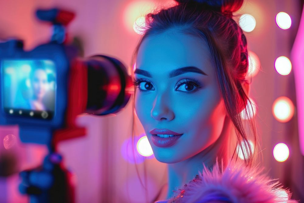 girl take selfie video recording | Free Photo - rawpixel