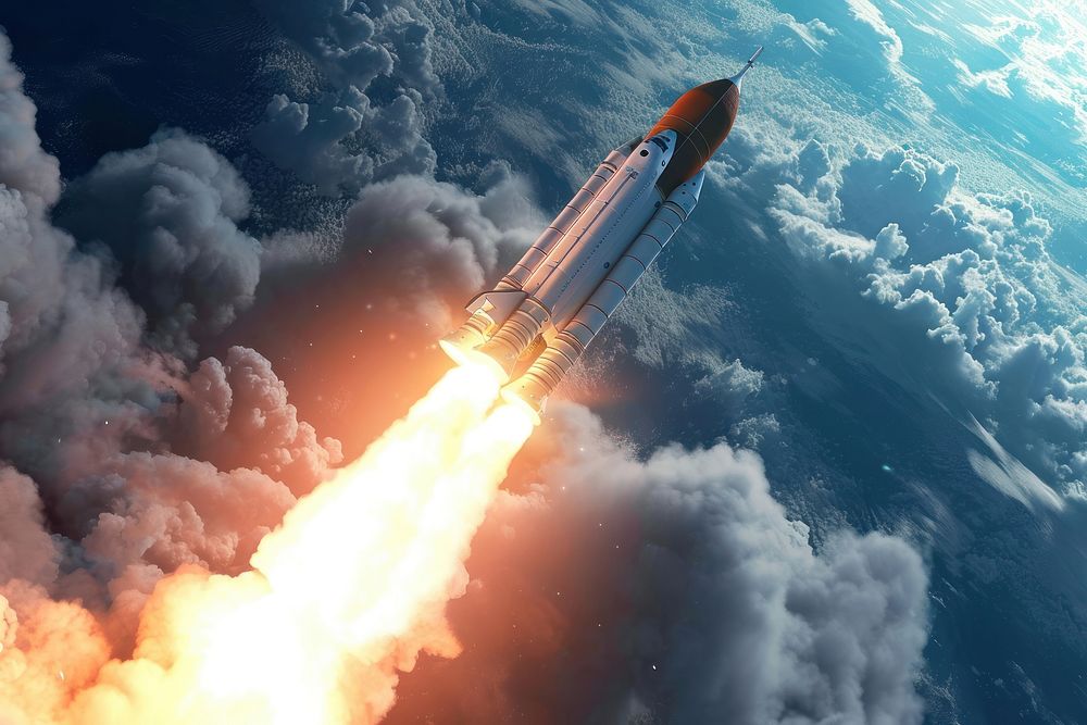 Rocket launcher missile sky spacecraft. | Premium Photo - rawpixel