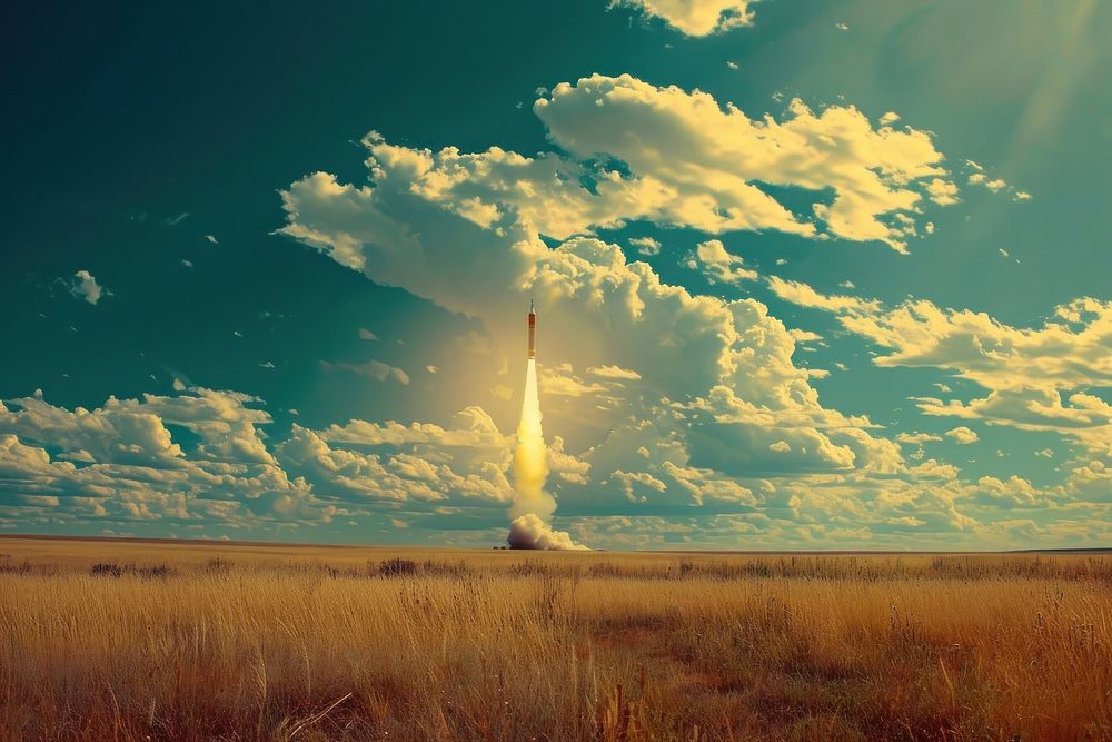 Rocket launcher sky outdoors horizon. | Free Photo - rawpixel