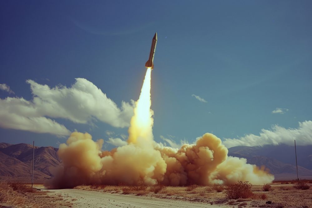 Rocket launcher missile sky spacecraft. | Free Photo - rawpixel
