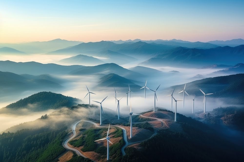 Wind farms mountains outdoors windmill | Free Photo - rawpixel