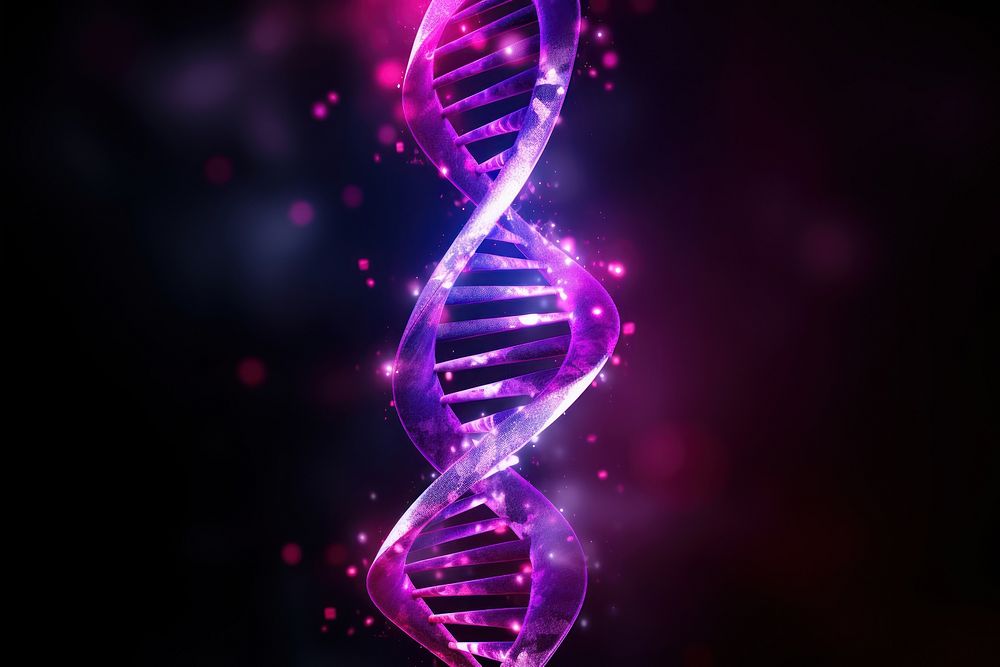 DNA purple light biology. | Free Photo Illustration - rawpixel