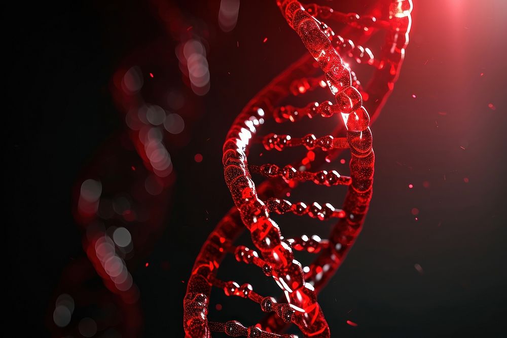 DNA biology light red. | Free Photo Illustration - rawpixel
