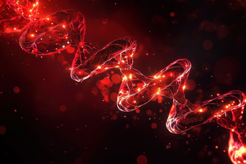 DNA light abstract red. | Premium Photo Illustration - rawpixel