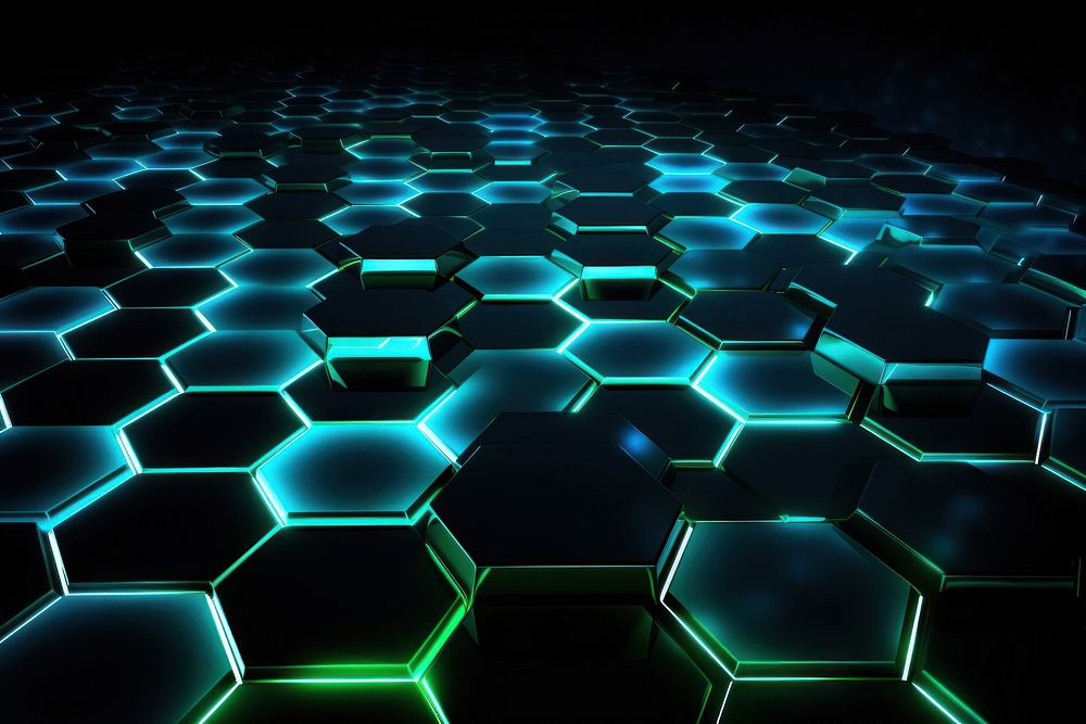Hexagon light backgrounds technology. | Premium Photo Illustration ...
