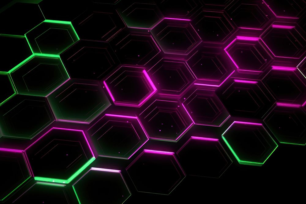 Hexagon light backgrounds technology. | Premium Photo Illustration ...