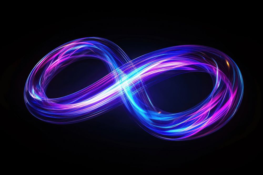 Infinite shape purple light neon. | Free Photo Illustration - rawpixel