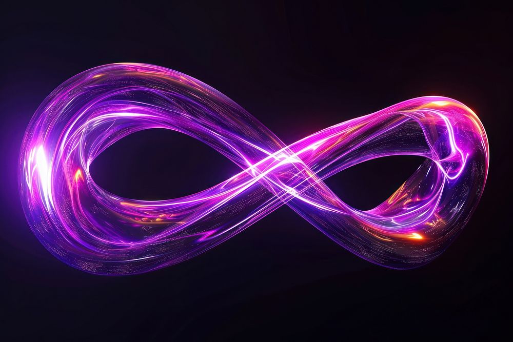 Infinite shape purple light technology. | Premium Photo Illustration ...