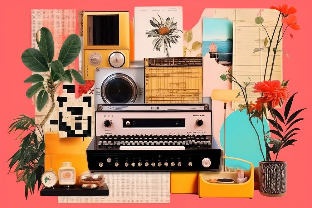 Collage Retro dreamy music collage | Premium Photo Illustration - rawpixel