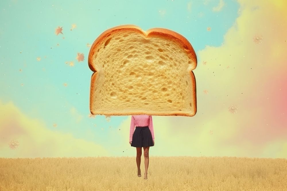 Collage Retro dreamy bread standing | Premium Photo Illustration - rawpixel