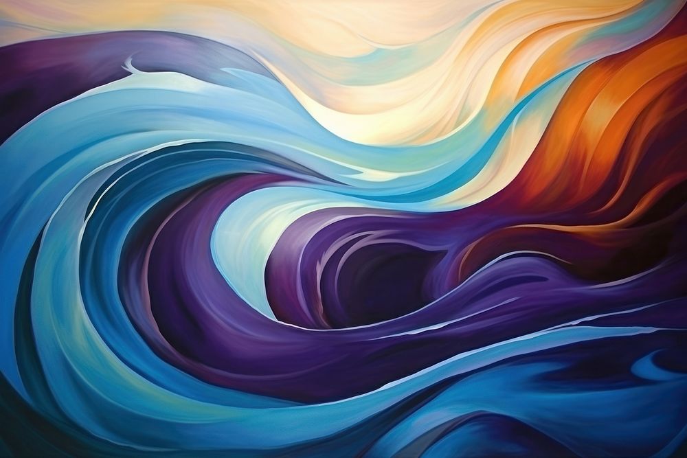 Modern art waves painting abstract | Free Photo Illustration - rawpixel