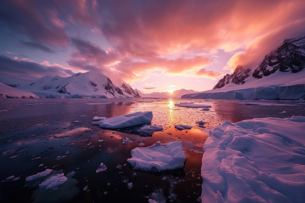 Photo antarctica sky landscape mountain. | Free Photo - rawpixel