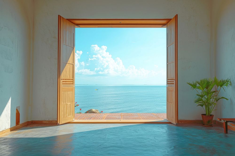 Window see seascape architecture building | Free Photo - rawpixel
