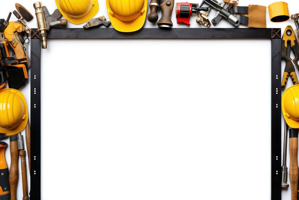 Construction Tools border frame hardhat | Free Photo - rawpixel