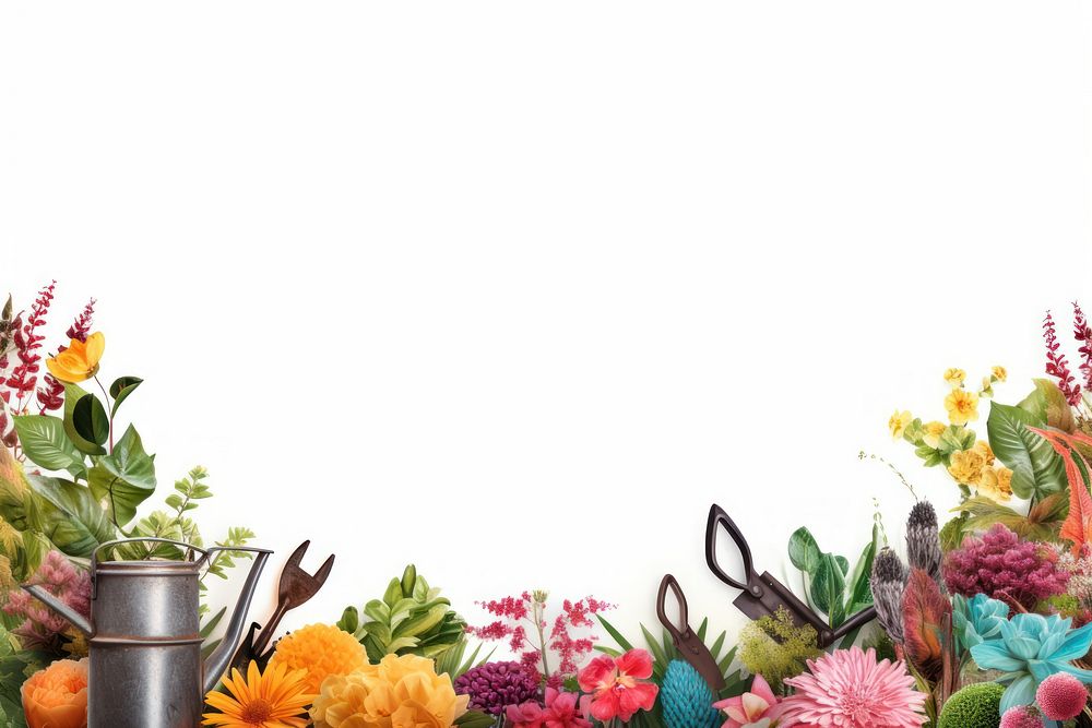 Gardening tools border frame flower | Free Photo - rawpixel