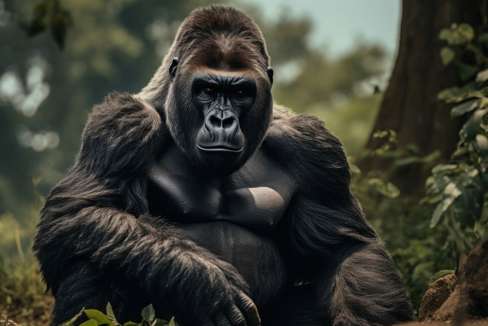 Real gorilla wildlife monkey mammal. | Premium Photo - rawpixel