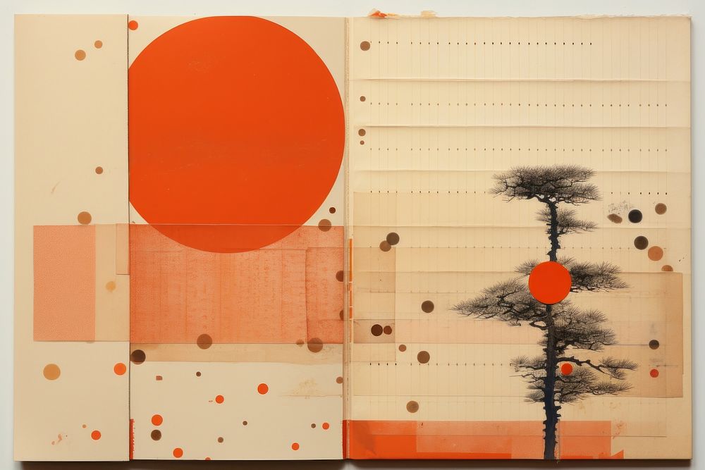 Orange collage book plant paper | Free Photo Illustration - rawpixel