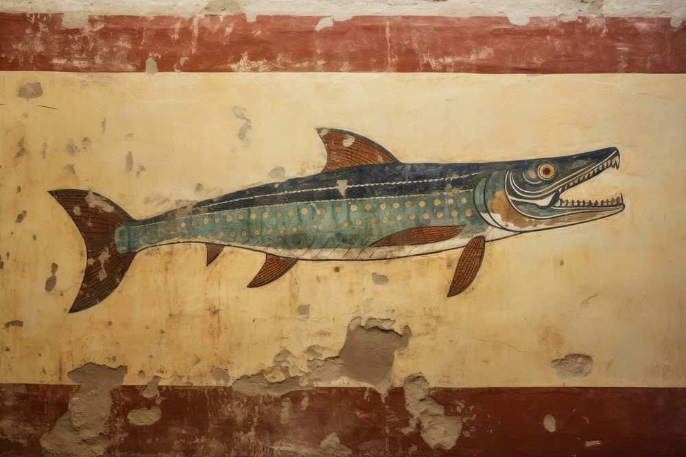 Crocodile hieroglyphic carvings painting animal | Free Photo - rawpixel