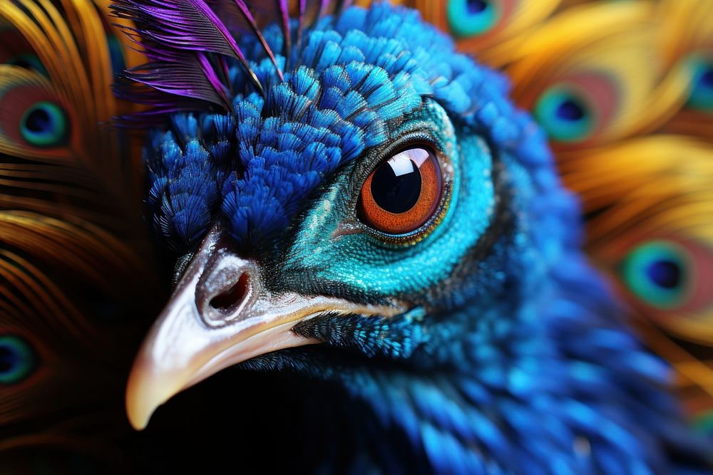Peacock animal bird beak. AI | Premium Photo - rawpixel
