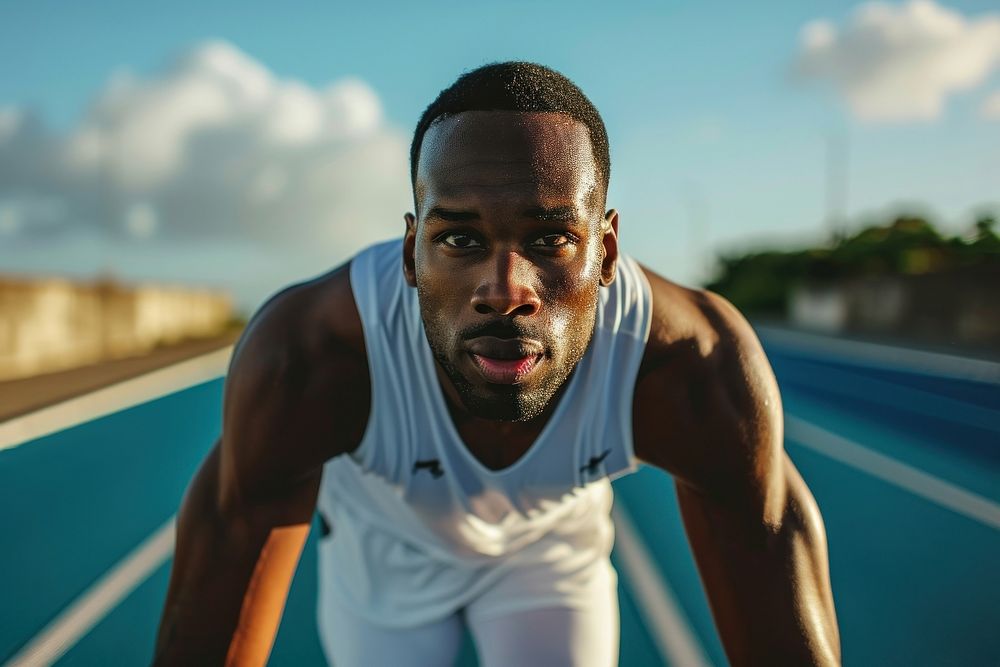Black man athlete adult determination. | Free Photo - rawpixel