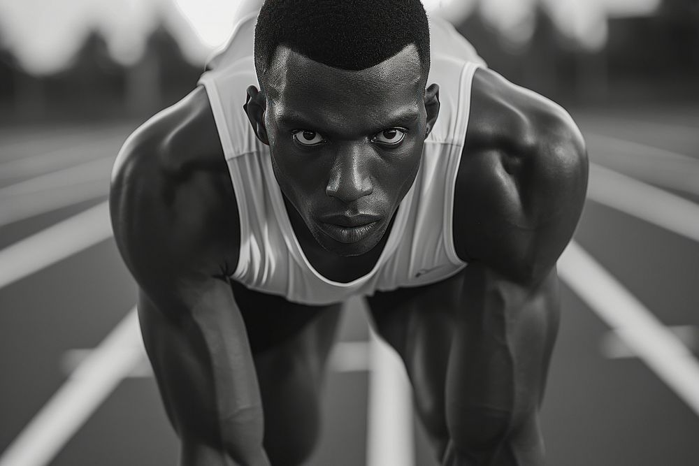 Black man athlete adult determination. | Free Photo - rawpixel