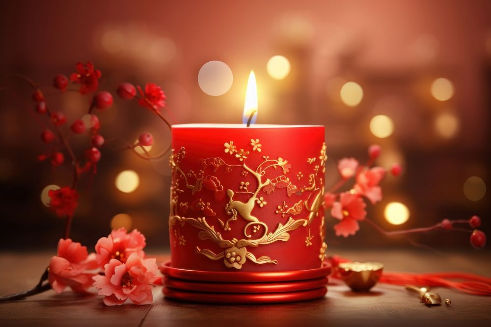 Chinese New Year style Candle | Free Photo - rawpixel