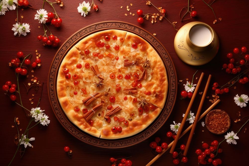 Chinese New Year style Pizza | Free Photo - rawpixel