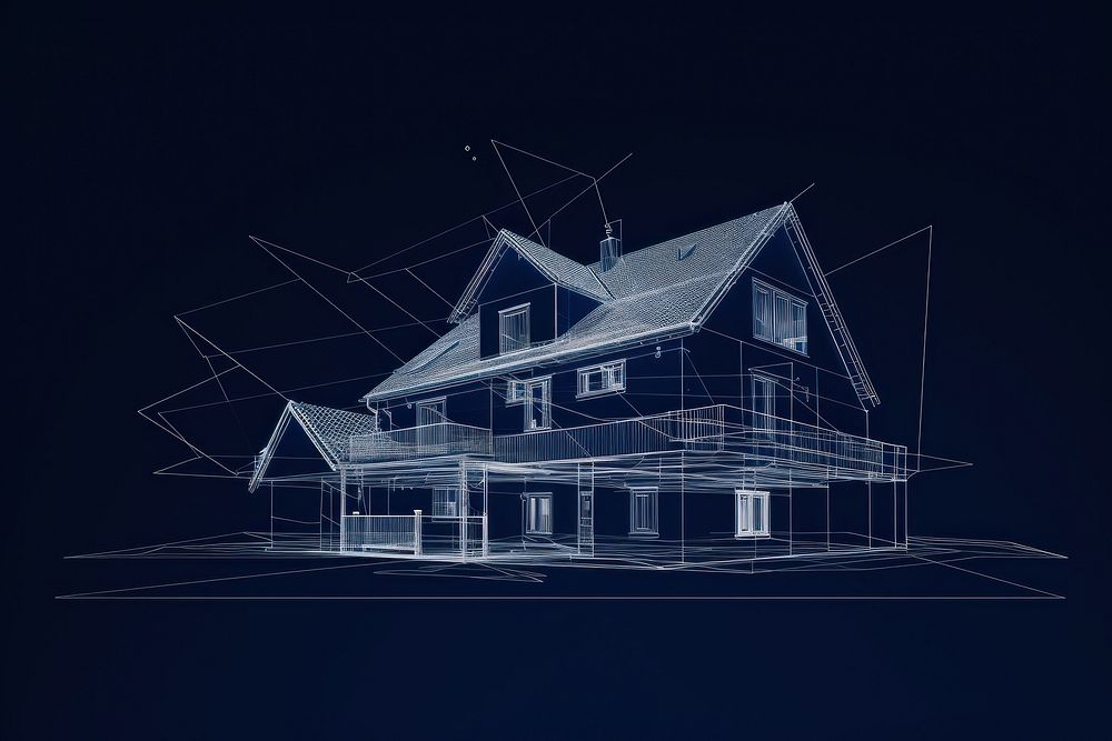 House diagram blueprint drawing. | Premium Photo Illustration - rawpixel