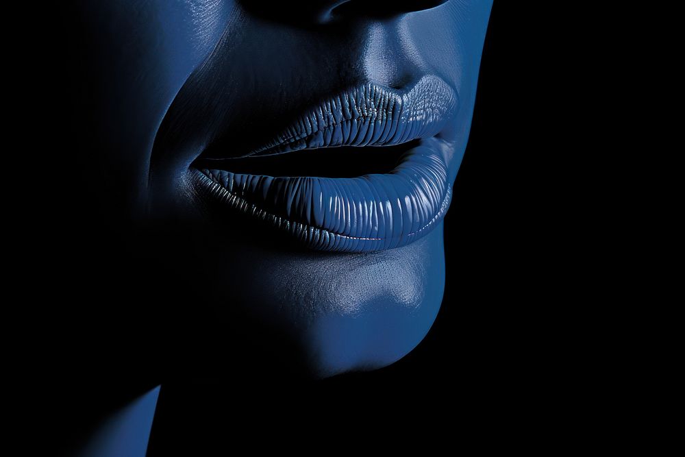 Mouth adult mouth blue. | Free Photo Illustration - rawpixel