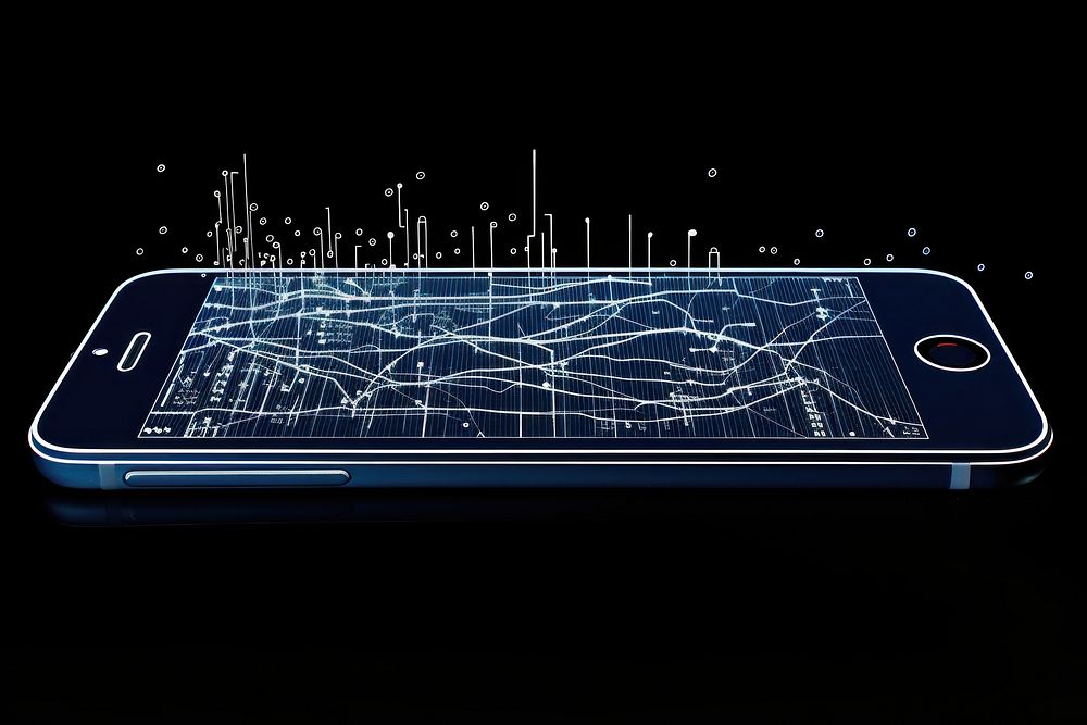 Smartphone diagram electronics line. | Free Photo Illustration - rawpixel