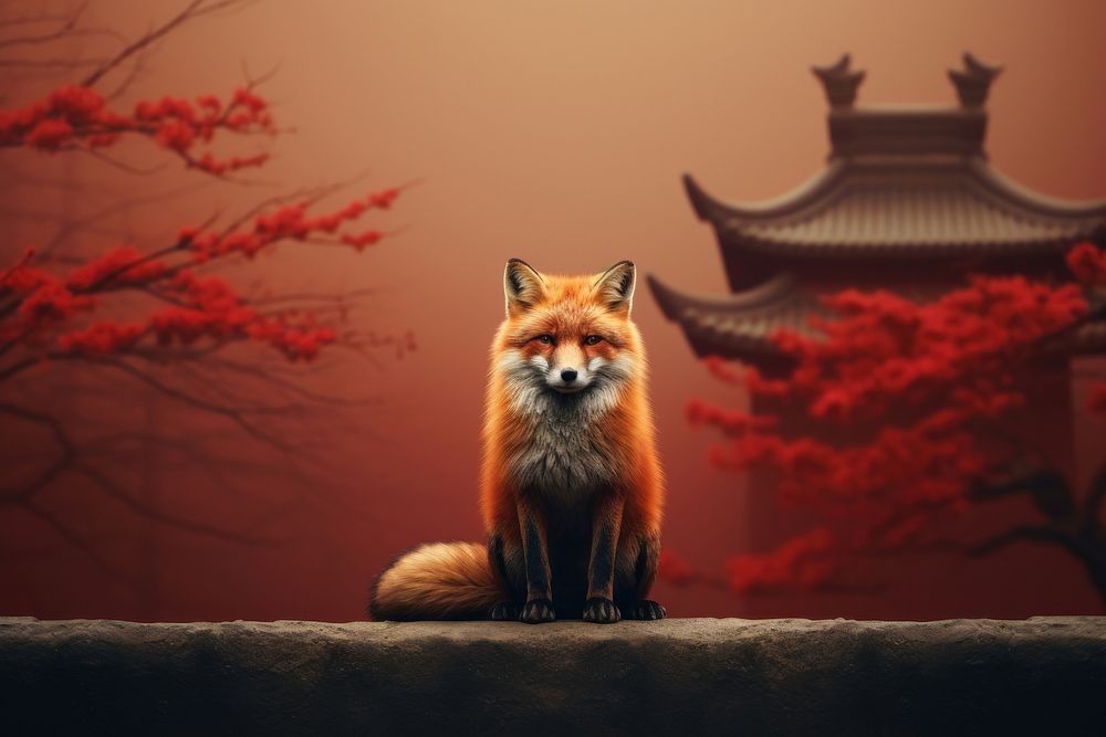 Fox chinese Style fox wildlife | Free Photo - rawpixel