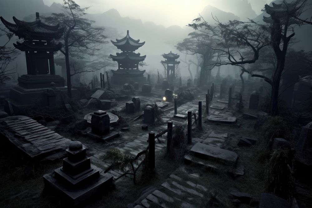 Graveyard chinese Style graveyard outdoors | Free Photo - rawpixel