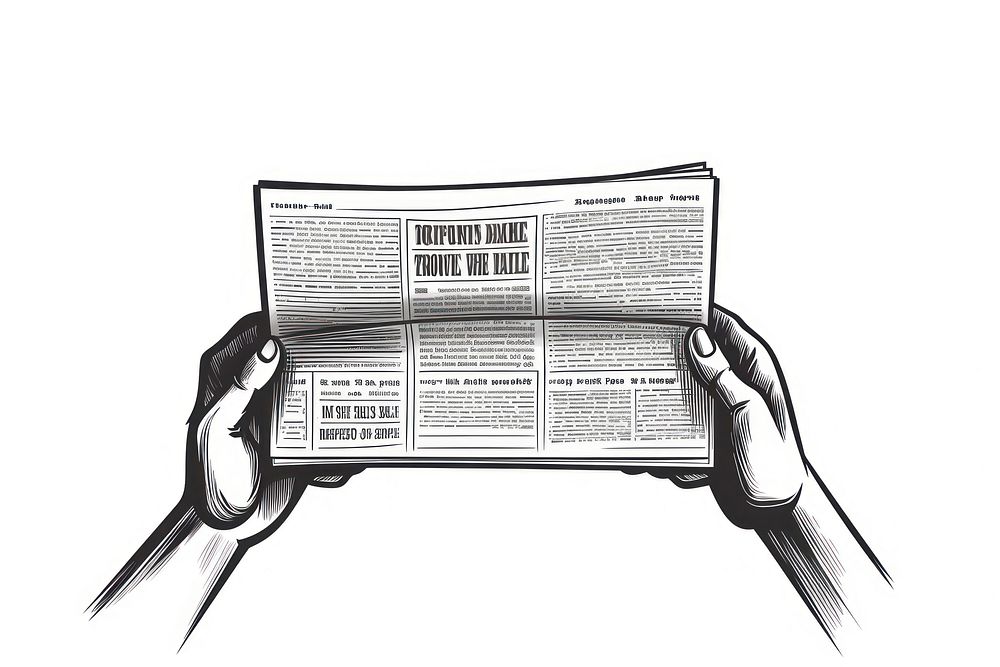 Human hand holding Newspaper newspaper | Premium Photo Illustration ...