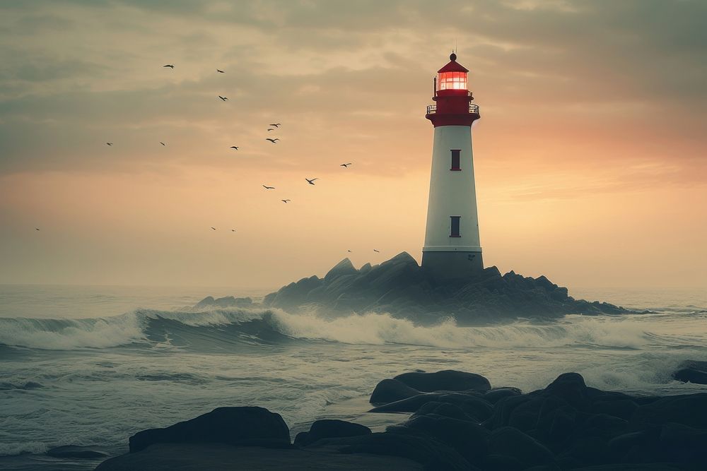 Lighthouse chinese Style lighthouse architecture | Premium Photo - rawpixel