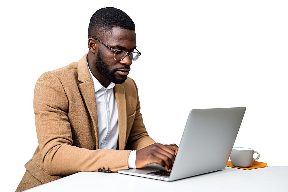 Man using laptop computer sitting | Premium Photo - rawpixel
