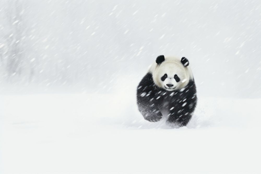 Panda bear snow wildlife. AI | Premium Photo - rawpixel