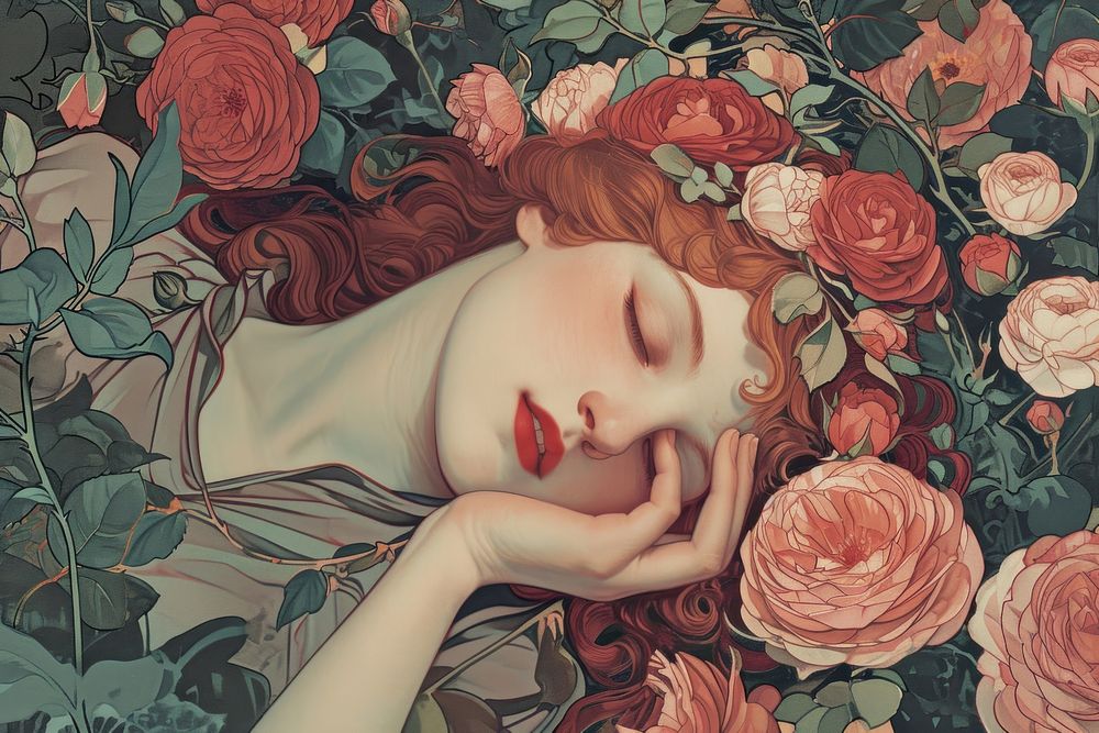 Rose and flowers rose art | Free Photo Illustration - rawpixel