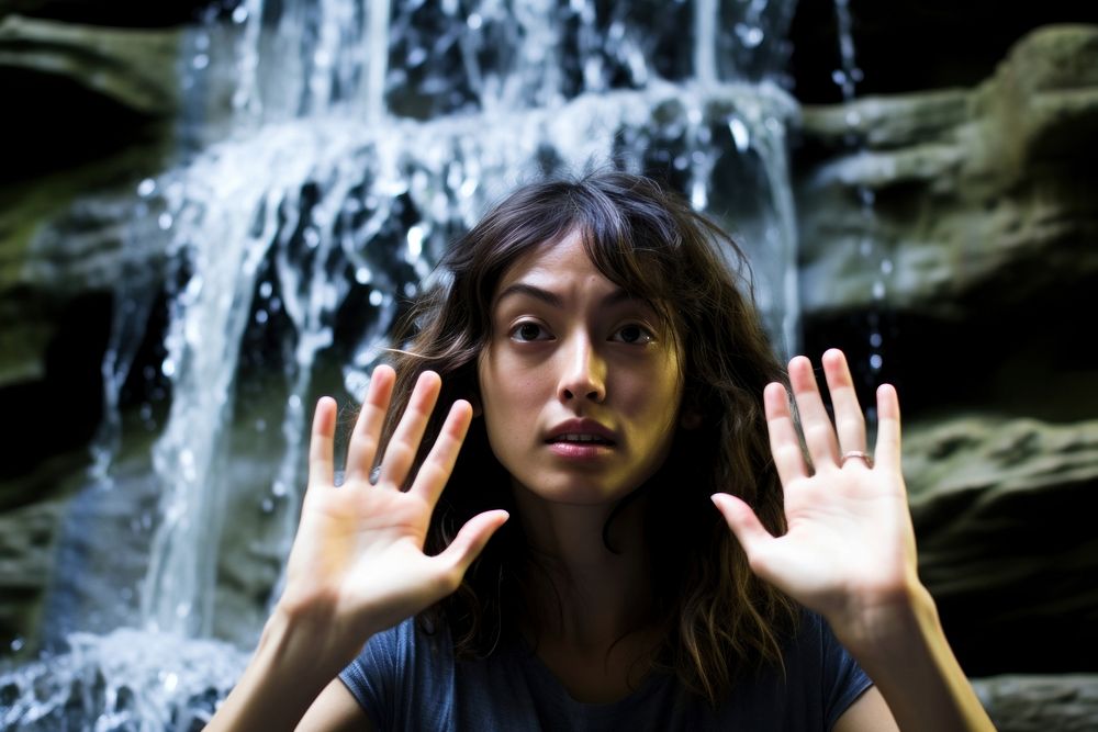 East Asian Cooling Waterfall Oasis | Premium Photo - rawpixel