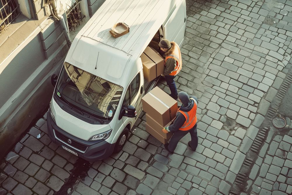 Loading box cardboard vehicle. | Free Photo - rawpixel