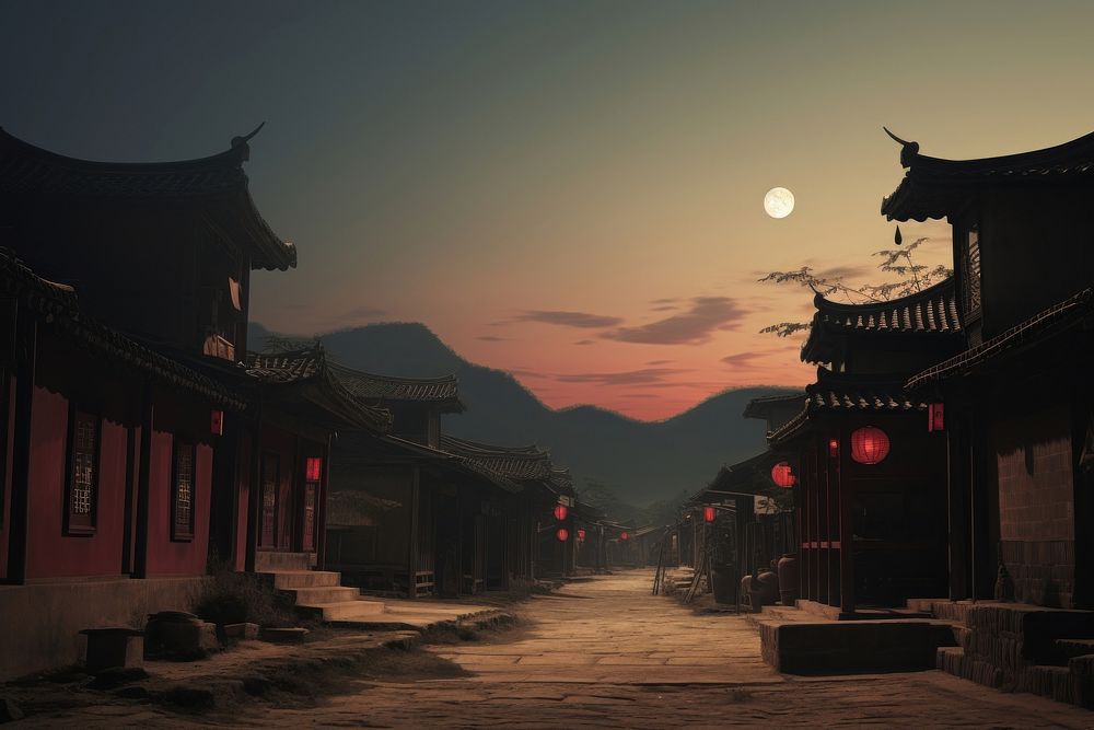 Village chinese Style architecture building | Premium Photo - rawpixel