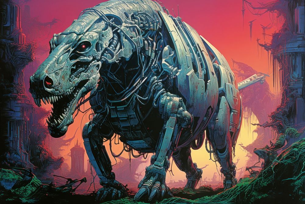 Bio Animals animal dinosaur art. | Free Photo Illustration - rawpixel