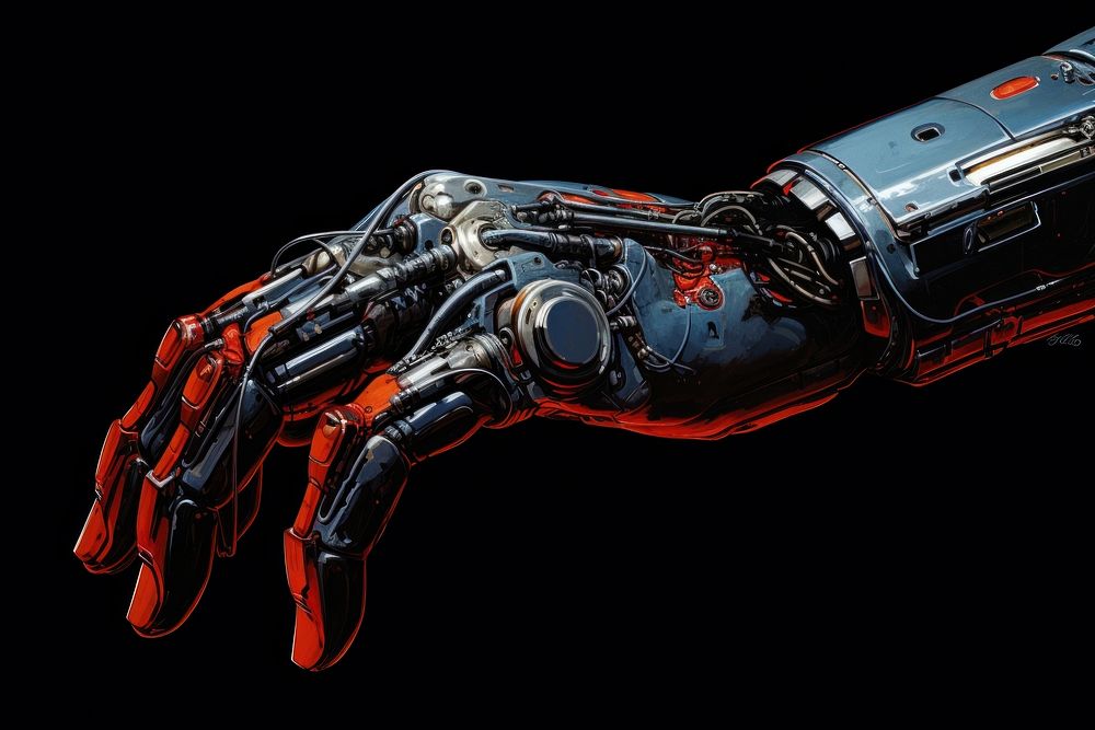 Robot arm electronics technology hardware. | Premium Photo Illustration ...